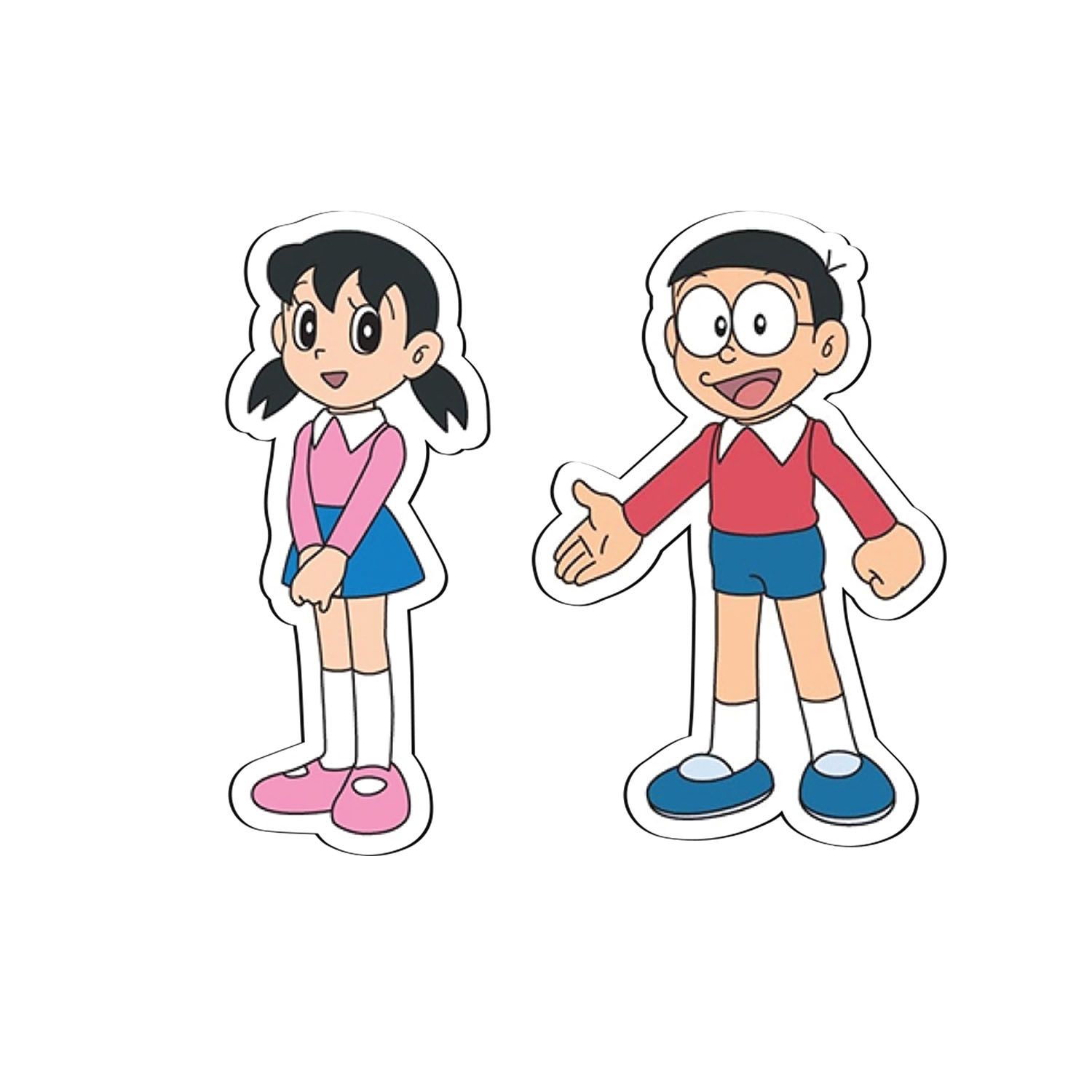 Nobita & Shizuka Character Design Magnet Sticker