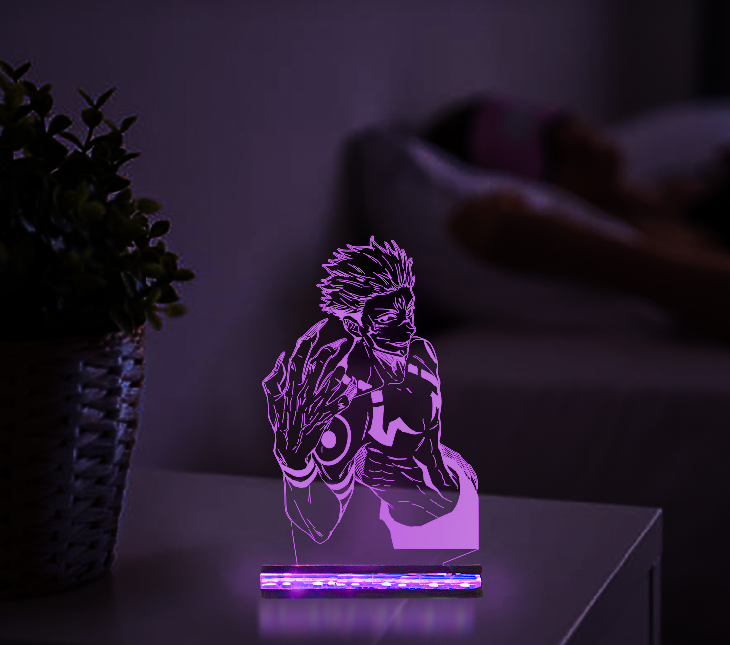 Ryomen Sukuna Character From Anime Night Lamp