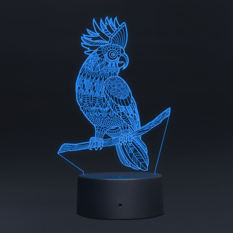 Graffiti Parrot Design Night Lamp