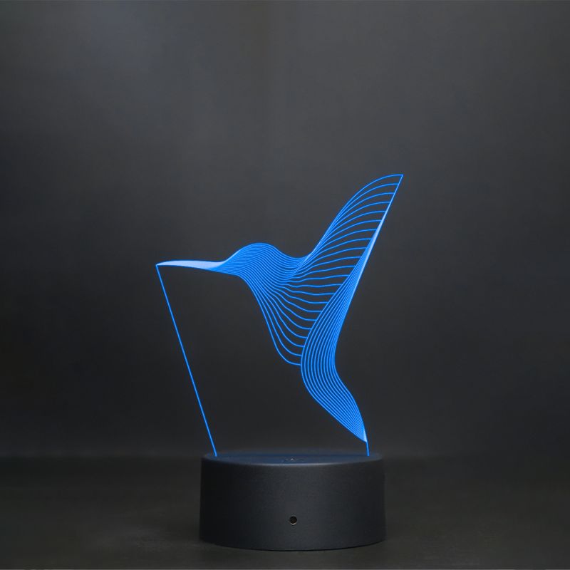 Line-Art Kingfisher Bird Design Lamp
