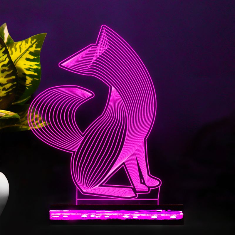 Blended Fox Design Night Lamp