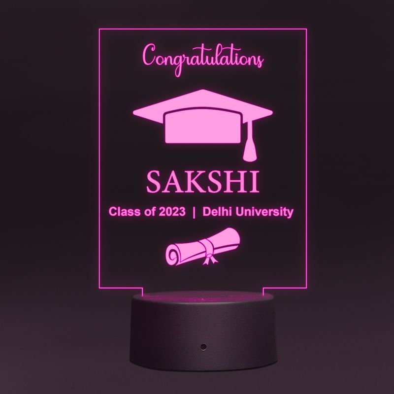 Congratulations For Graduation Night Lamp