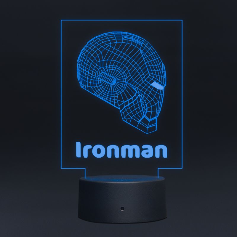 3D Iron Man Head Night Lamp
