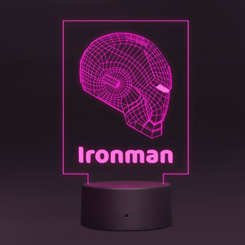 3D Iron Man Head Night Lamp