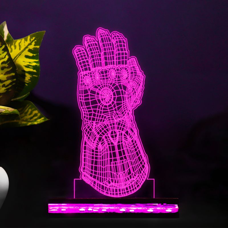 3D Thanos Gauntlet Design Night Lamp