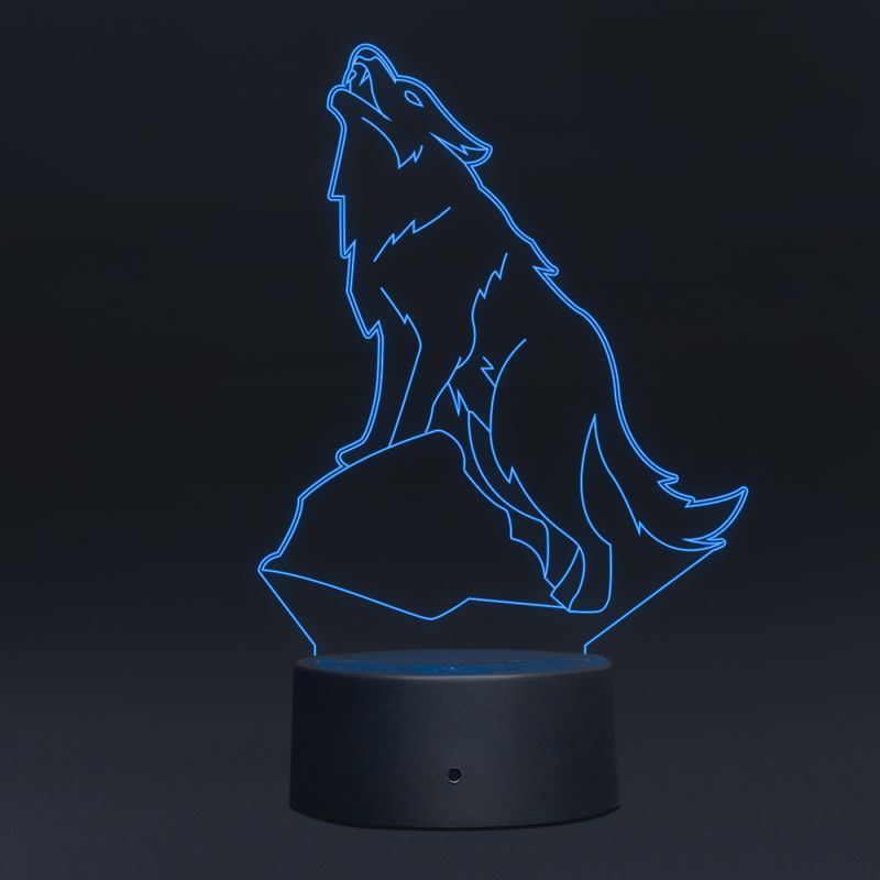 Howling Wolf Design Night Lamp