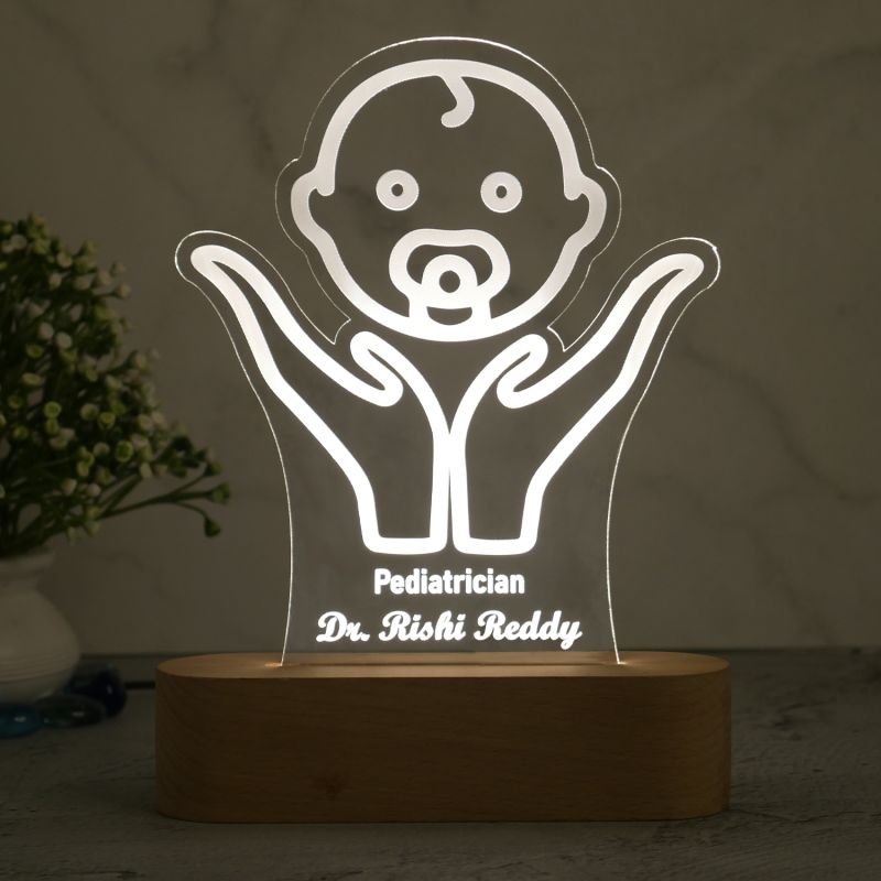 Customized Doctor Lamp Personalized with Name & Logo Pediatrician Child ...