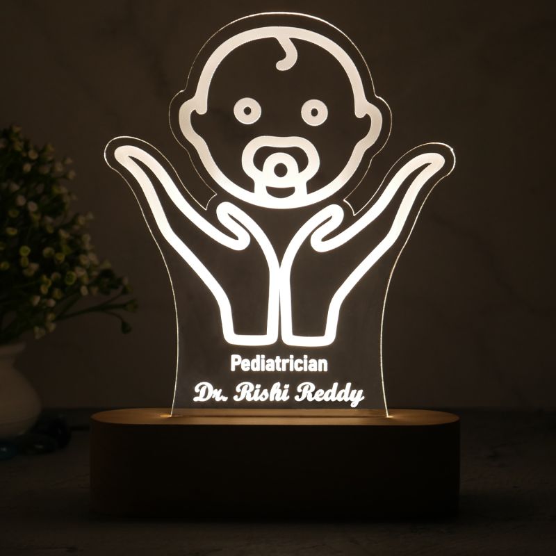 Customized Doctor Lamp Personalized with Name & Logo Pediatrician Child ...