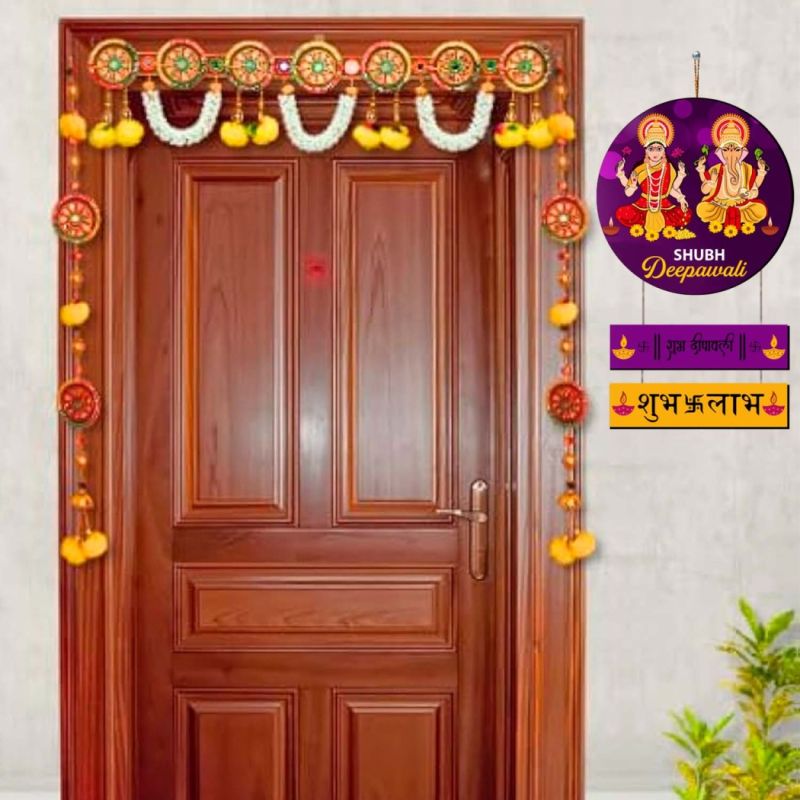 Shubh Deepawali Wooden Wall Hanging | Diwali Wall Hangings for Home ...