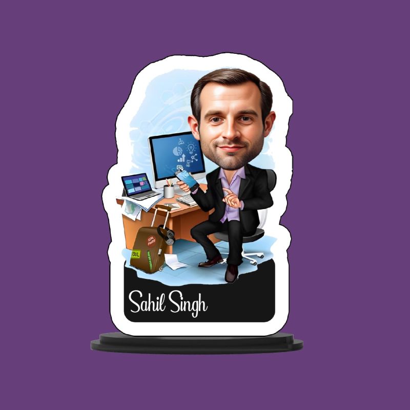 Personalized Caricature Gift Customized With Name Caricature Photo ...