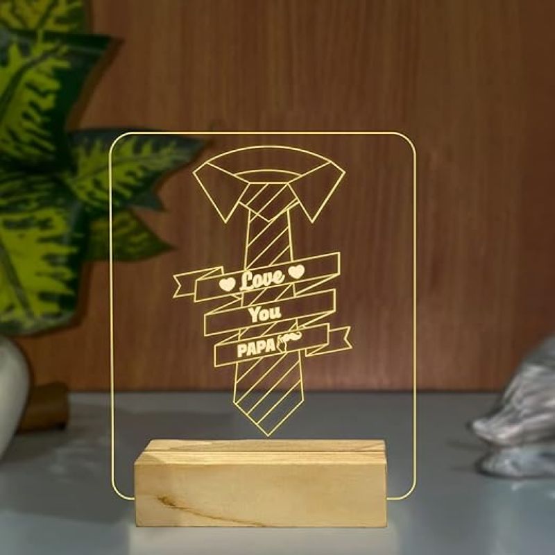 We Need To Say We Love You - Personalized 3D LED Light Wooden Base